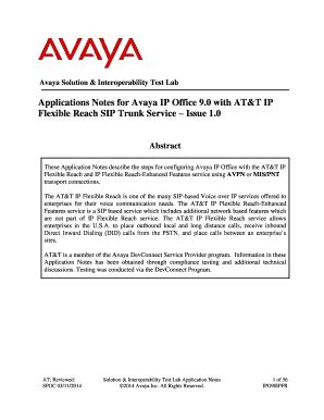 Fillable Online Applications Notes For Avaya IP Office 9 Fax Email