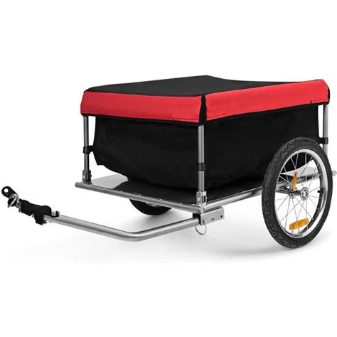 DREAMADE Remorque de Vélo Pliable Chariot de Transport en Acier et