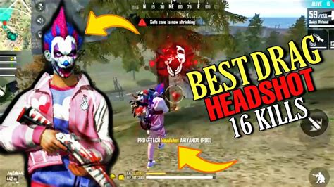 BEST DRAG HEADSHOT PLAYER 16 KILLS IN SQUAD 100 HEADSHOT YouTube