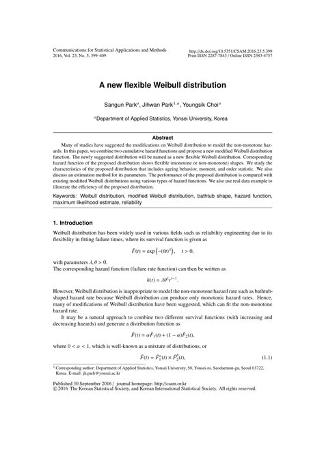 pdf a new flexible weibull distribution