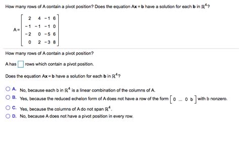 solved determine if the equation ax b is consistent for all