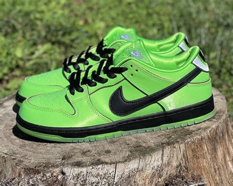 Powerpuff Girls Nike SB Dunk Low Buttercup FZ8319 300 JustFreshKicks