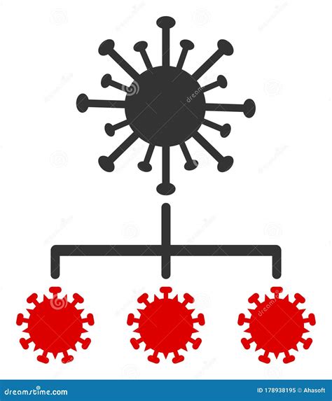 Vector Flat Virus Replication Icon Stock Vector Illustration Of