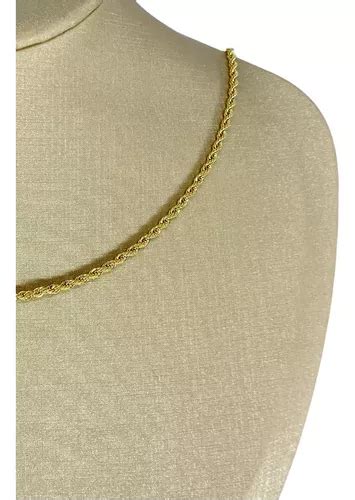 Colar Cordão Baiano Ouro 18k Feminino 45cm Prolongador 5cm