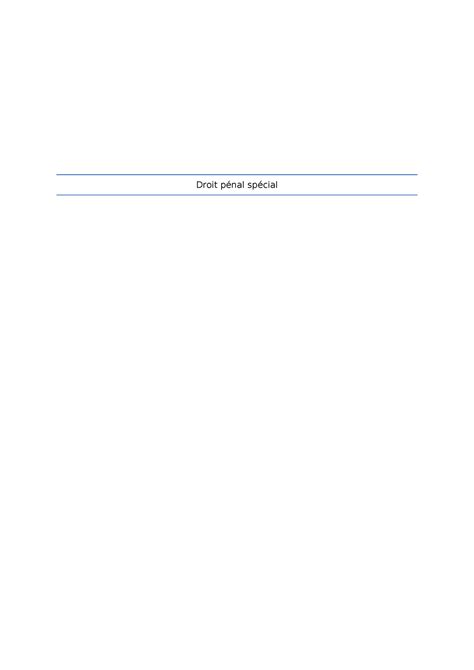 DPS 2 notes Droit pénal spécial Introduction Analyse et résolution