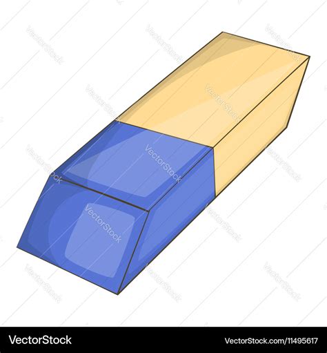 Eraser Icon Cartoon Style Royalty Free Vector Image