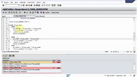 abap form subroutine abap form endform subroutine tanimlama ve kullanimi modularization youtube