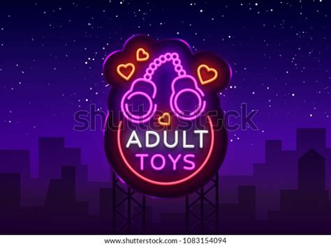 Adult Toys Logo Neon Style Design Stock Vector Royalty Free 1083154094 Shutterstock