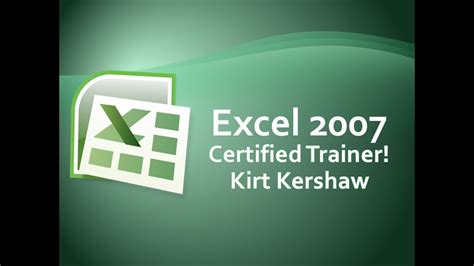 excel 2007 tutorial for beginners how to use excel part 1 youtube
