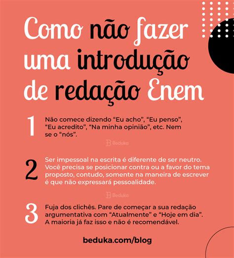 Como N O Fazer Uma Introdu O De Reda O Enem Enem Reda O Enem