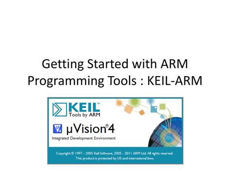 ppt getting started with arm programming tools keil arm powerpoint presentation id 2394369