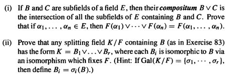 solved i if b and c are subfields of a field e then their