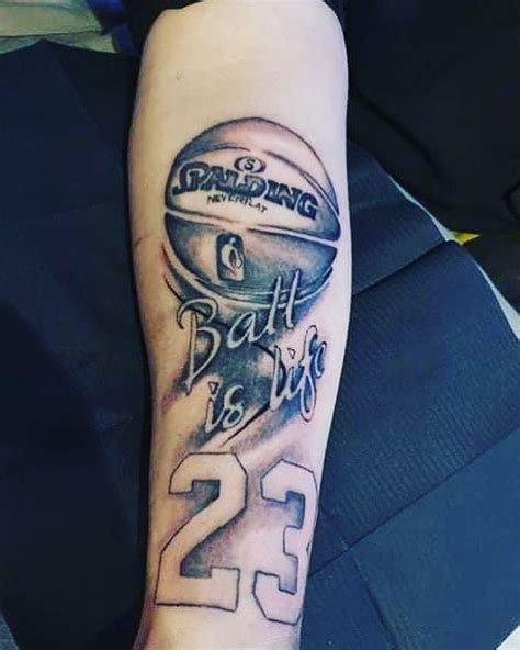 Ball Is Life Chest Tattoo Men Tattoos For Guys Tattoos