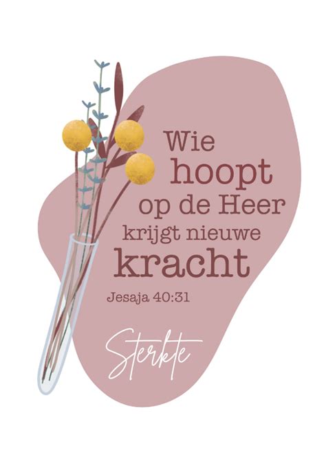 Christelijke Kaart Bijbeltekst En Droogbloemen Kaartje2go