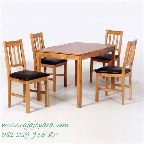 Meja Makan Kayu Jati Kursi 4
