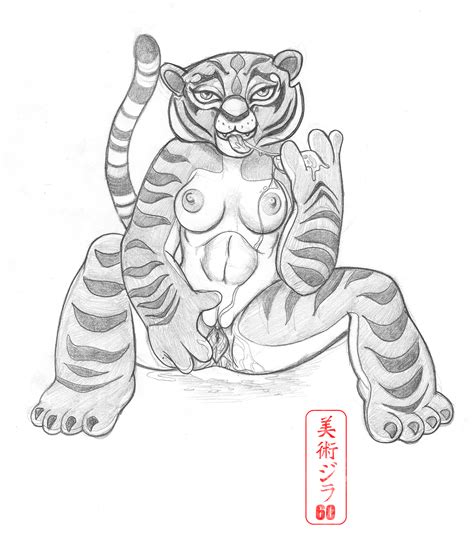 Rule 34 Abs Anthro Artzilla60 Female Fur Furry Kung Fu Panda Master Tigress Monochrome Sketch