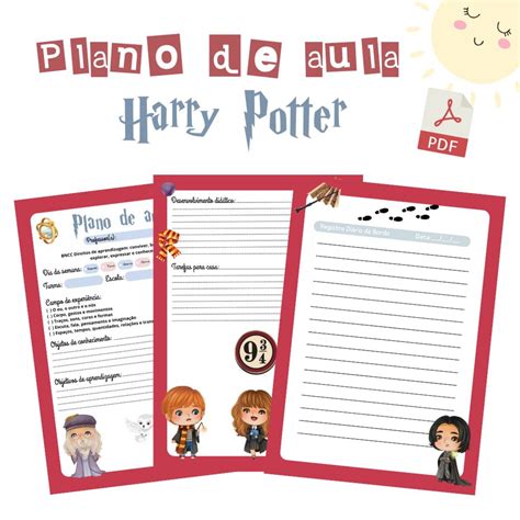 Plano de Aula Educação Infantil Harry Potter pdf Elo7