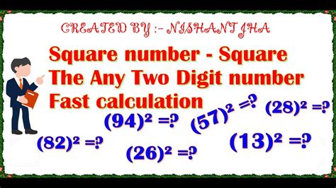square of any two digit number trick easy youtube