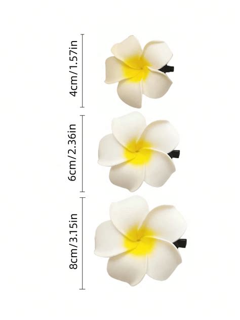 Set De 12 Pinzas Para El Cabello Con Flores Hawaianas Pinzas Para El