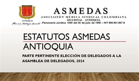 Elección de Delegados ASMEDAS Antioquia