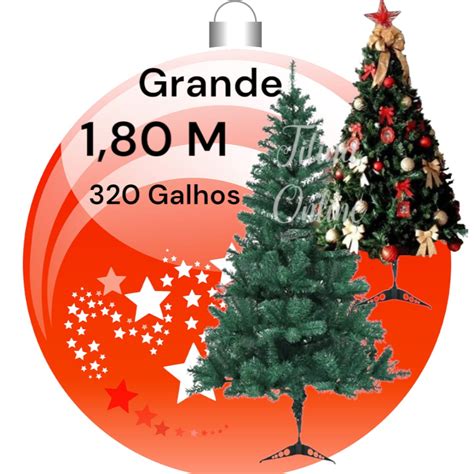 Árvore Pinheiro De Natal Cor Verde Modelo Tradicional 1 80m 320