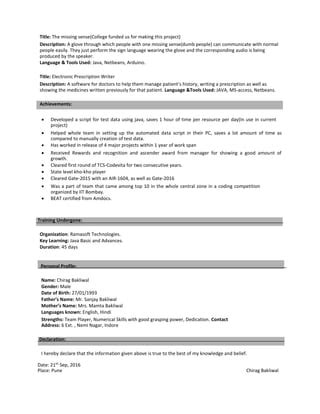 Chirag Bakliwal Pdf