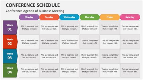 Conference Schedule Powerpoint And Google Slides Template Ppt Slides