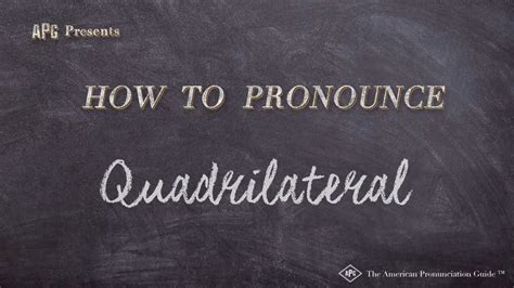 How To Pronounce Quadrilateral Real Life Examples YouTube