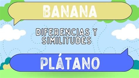 Diferencias Entre Banana Y Pl Tano