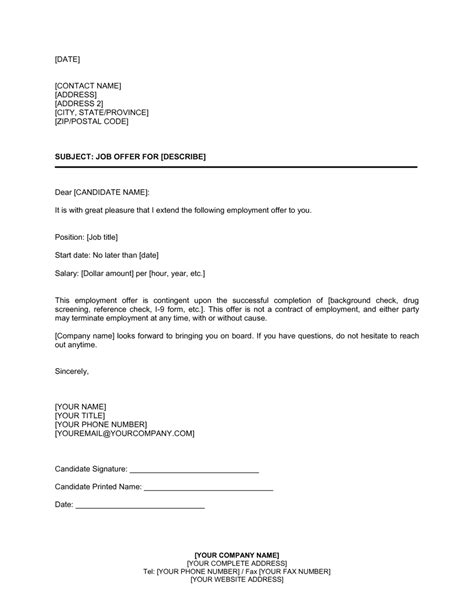 Employee Job Offer Letter Format Onvacationswall