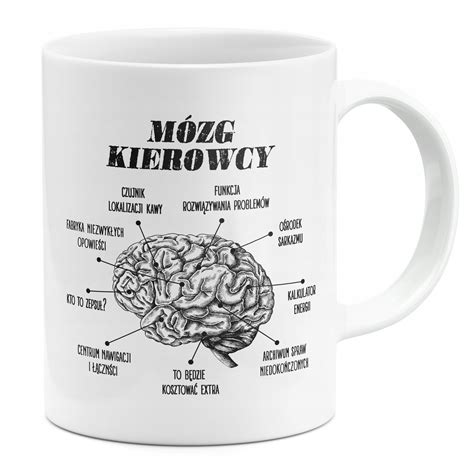 Kubek Mózg Kierowcy Śmieszny Prezent Kubek Z Nadrukiem 330 ml Prezent