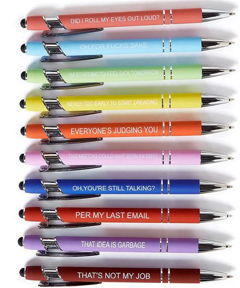 Amazon HLPHA Funny Pens Colorful Ballpoint Pens With