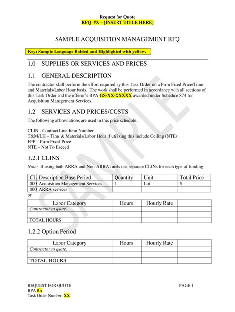 Rfq Template Word Fill Out Sign Online DocHub