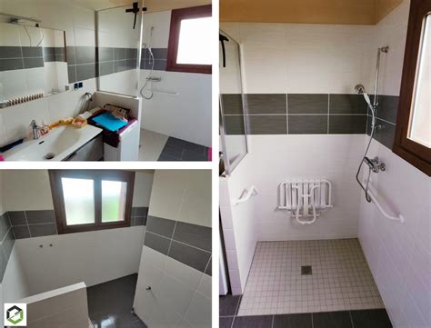 Rénovation complète d une salle de bains pour accès PMR Isère 38 à