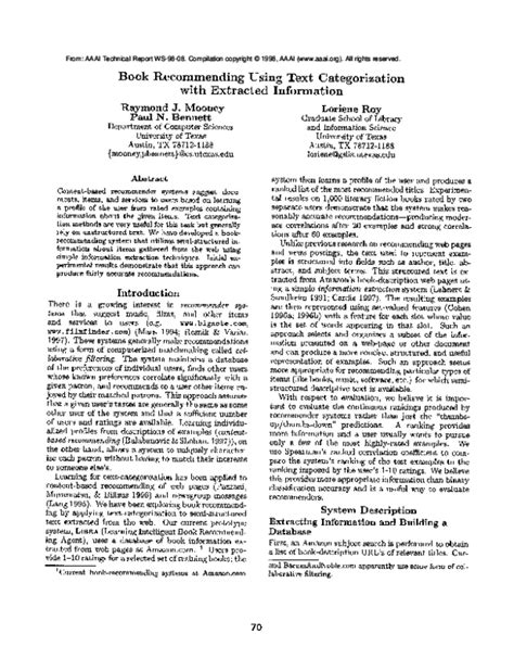 pdf book recommending using text categorization with extracted information loriene roy