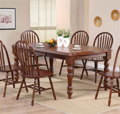 Andrews 72 Rectangular Extendable Dining Table Chestnut Brown Seats