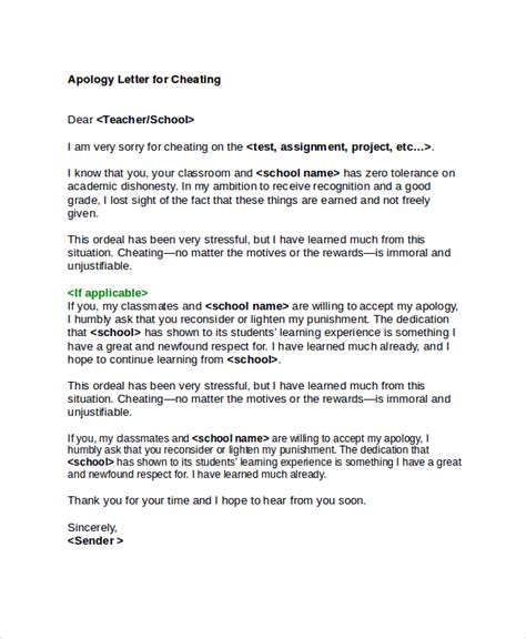 Free Sample Apology Letter Templates In Pdf Ms Word Pages