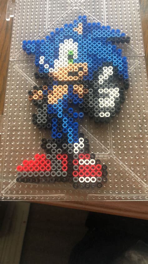 Sonic The Hedgehog Perler Midi Bead Sprite 8 Bit Pixel Art Artofit