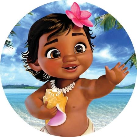 Painel Redondo Tecido Sublimado 3D Moana FRD 3678 Felicitá