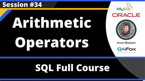 SQL Part 34 Arithmetic Operators YouTube