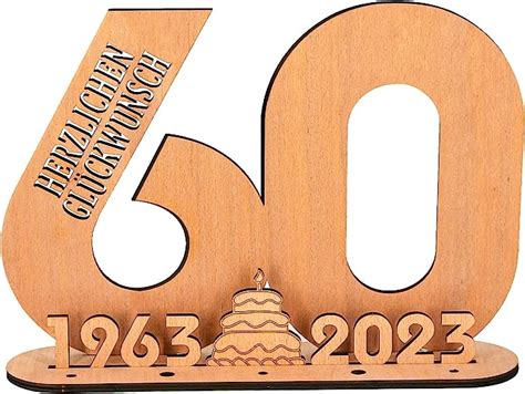 Giftota Originelle 2023 Holz Schild Gästebuch 60 Geburtstag Frauen