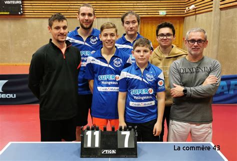 Tennis de table deux victoires et une défaite pour les pongistes