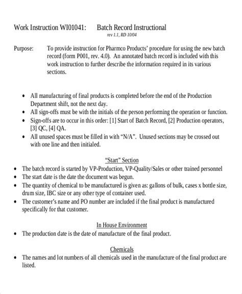 Detail Contoh Work Instruction Koleksi Nomer 14