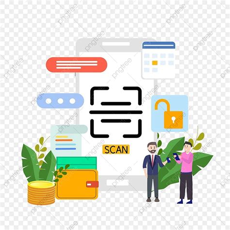 Qr Codes Clipart Transparent Background Scan Qr Code Login Card