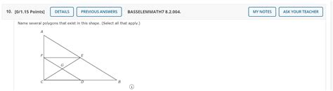 Solved Name Several Polygons That Exist In This Shape Chegg