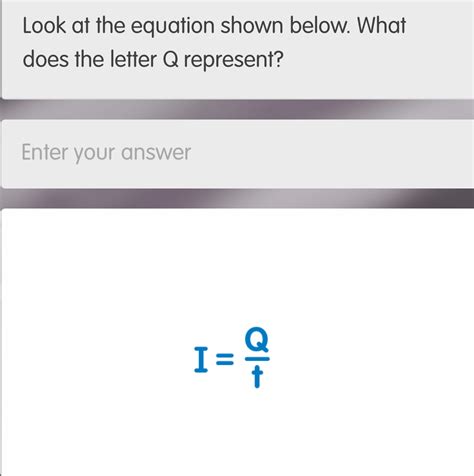 Solved Look At The Equation Shown Below What Does The Letter Q