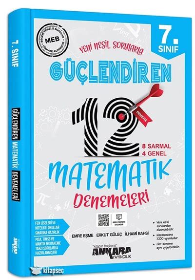 7 Sınıf Güçlendiren Matematik 12 Deneme Sınavı Ankara Yayıncılık