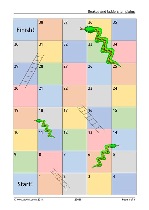 Snakes And Ladders Templates Game Ks History Teachit