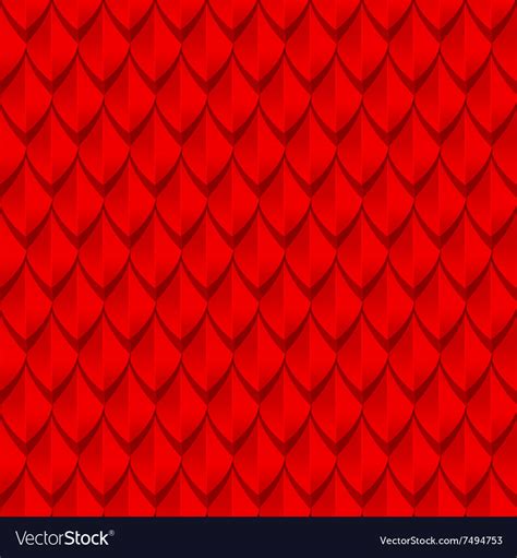 Red Dragon Scales Seamless Background Texture Vector Image