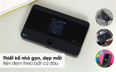 Bộ Phát Wifi Di Động 4G LTE 150Mbps TP Link M7350 Đen
